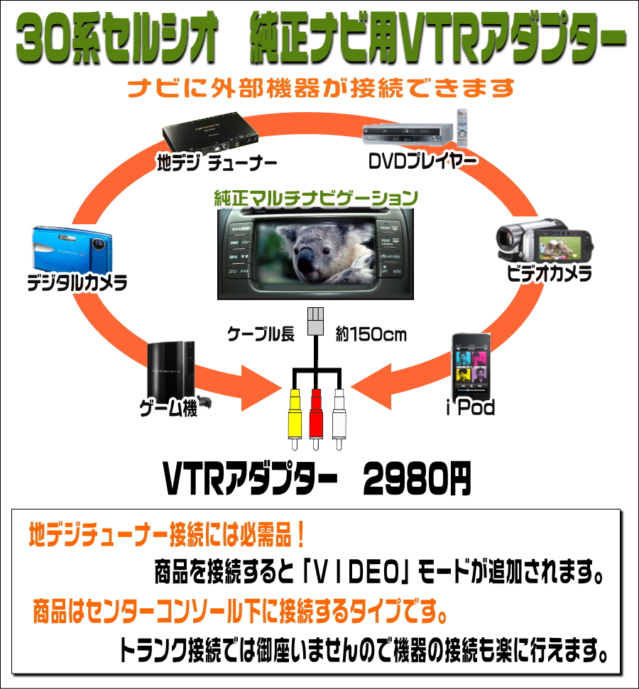 【新品】セルシオ30系外部VTR入力ハーネスDVD地デジ接続用！の落札情報詳細 - ヤフオク落札価格検索 オークフリー